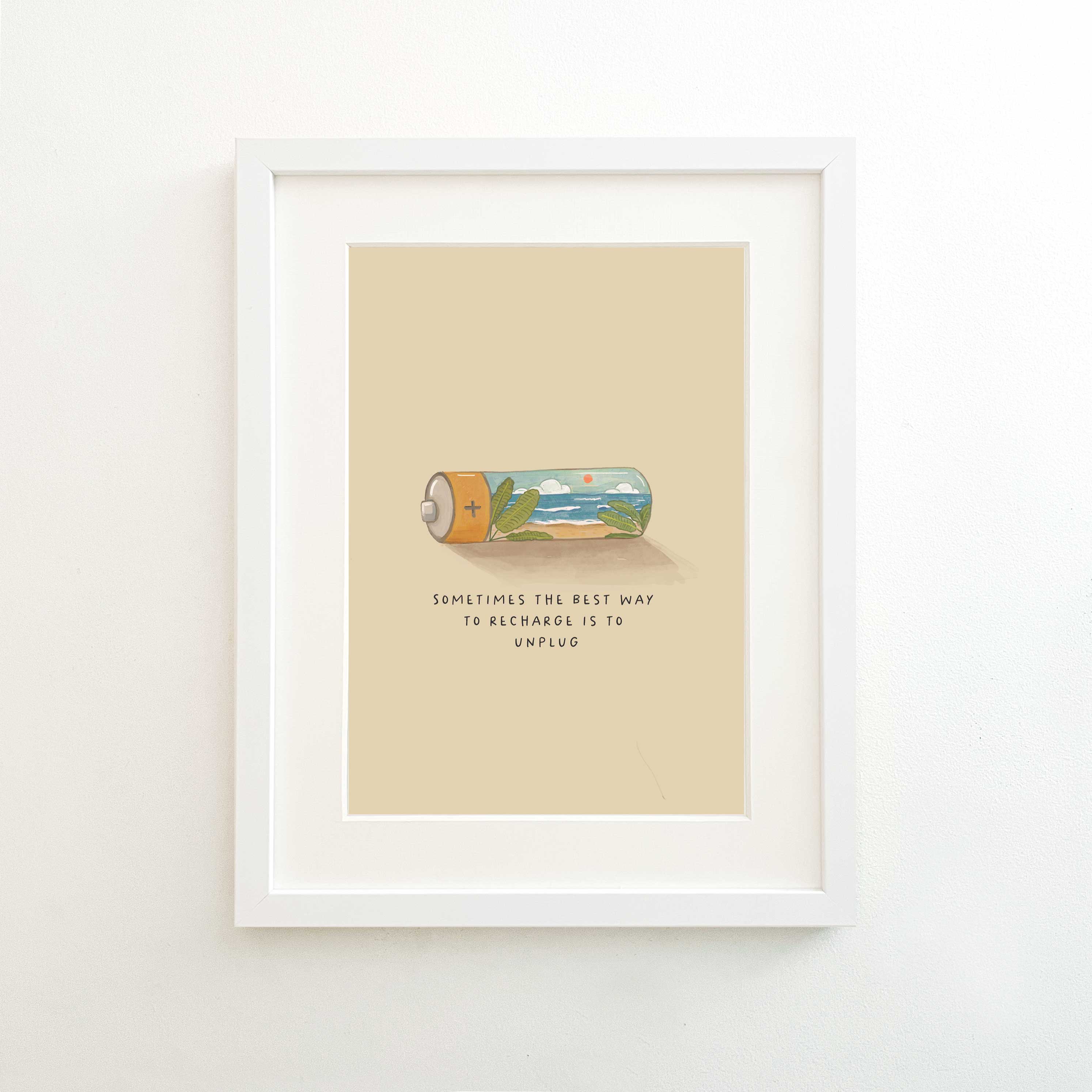 Wall Art | Unplug to Recharge | Art Print Frames | Twillo Story ...